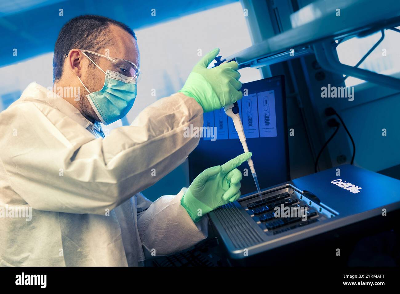 This image shows a public health scientist from CDC's Enteric Diseases ...