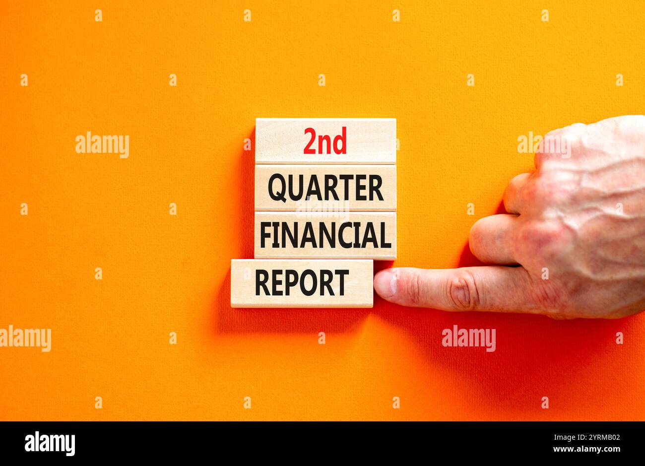 2nd quarter financial report symbol. Concept words 2nd quarter ...