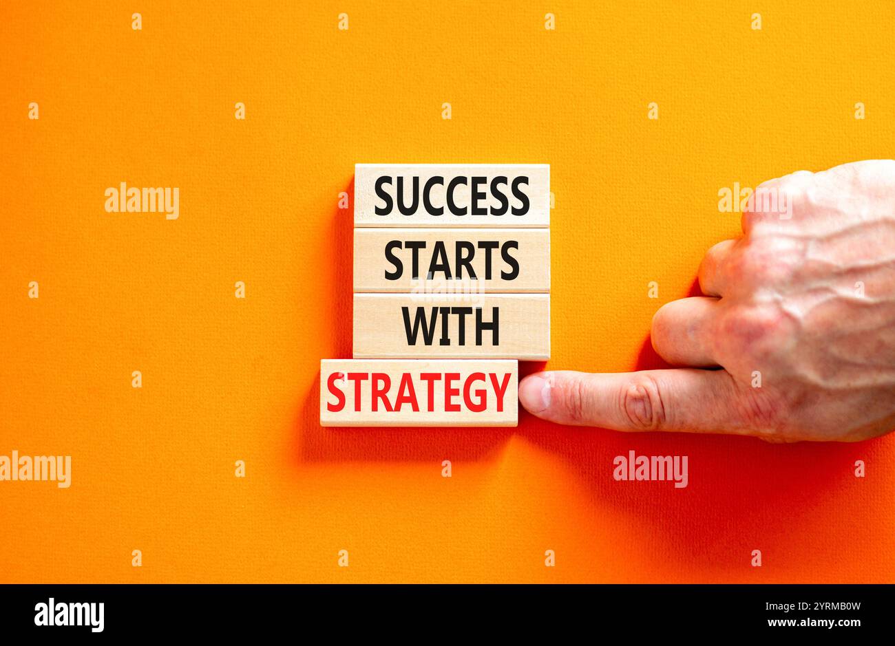 Success starts with strategy symbol. Concept words Success starts with ...