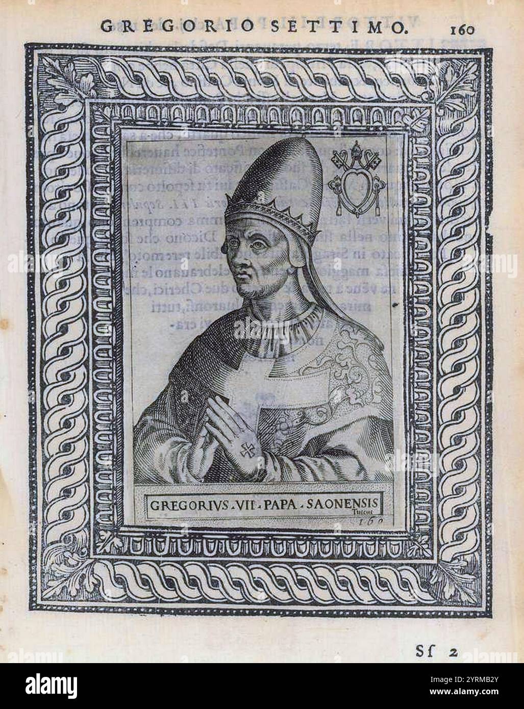 Portrait of Pope Gregory VII (c. 1015 ? 1085), head of the Catholic ...