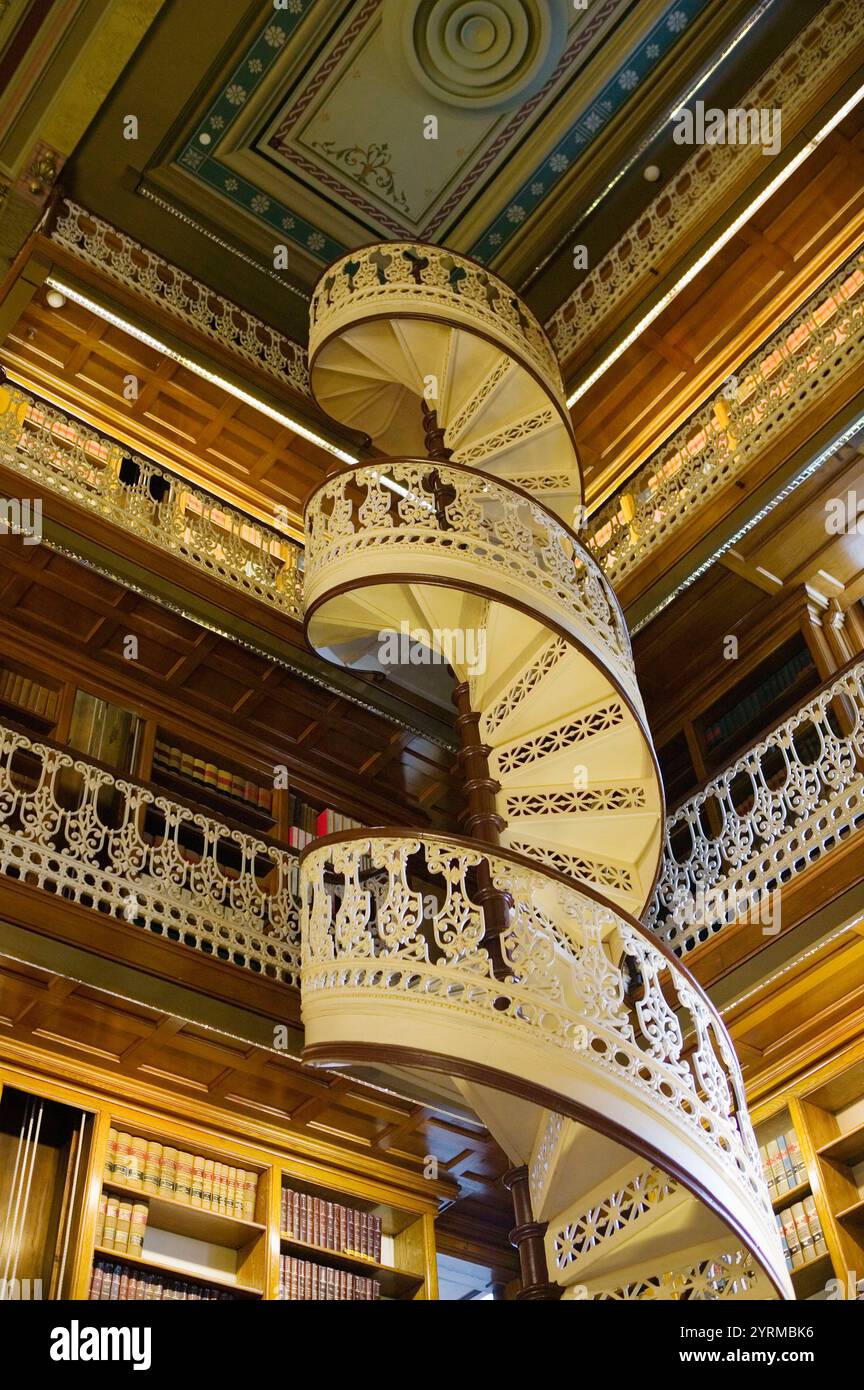Iowa State Capitol. State Library Interior. Circular Staircase. Des ...