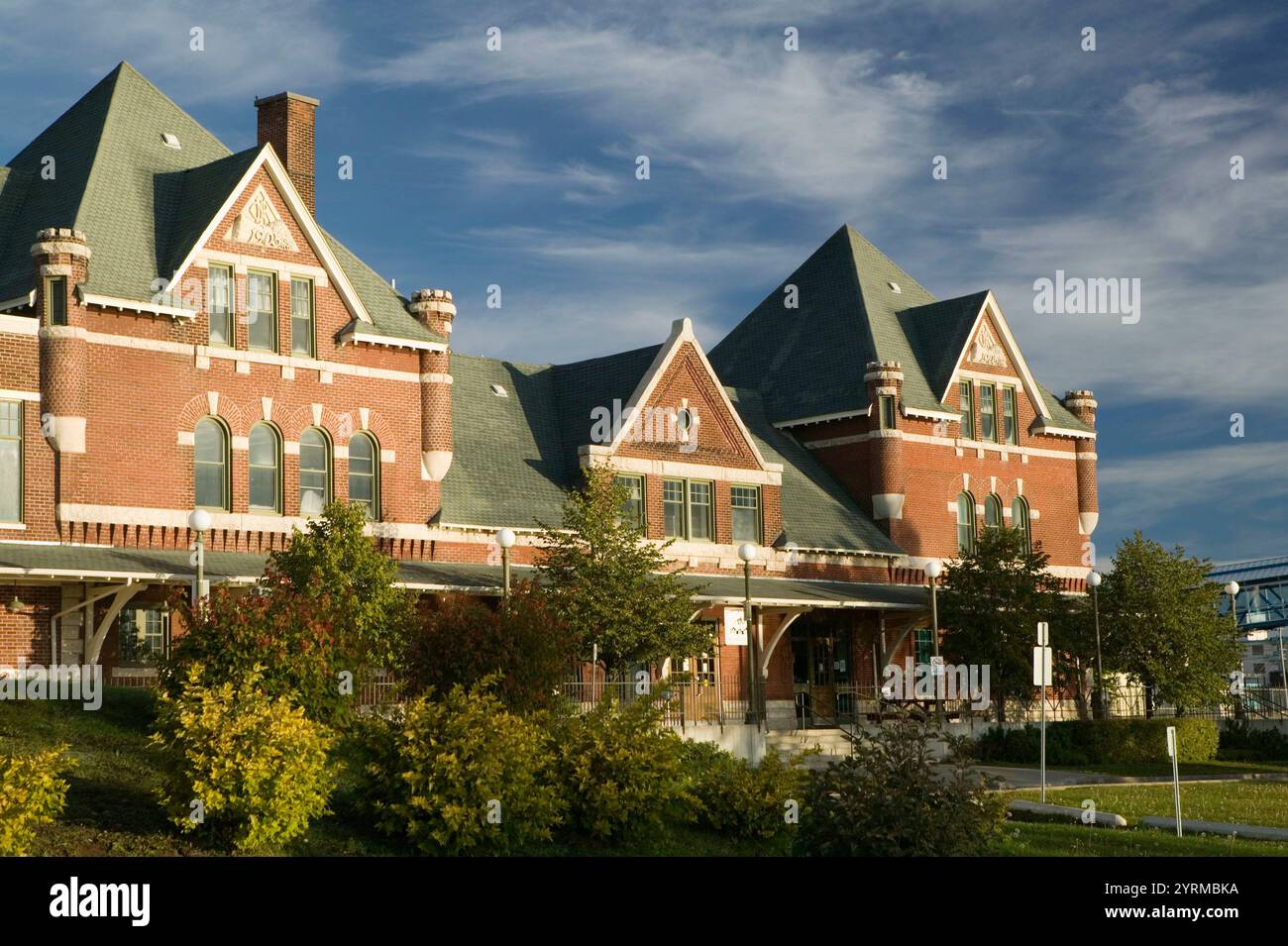 Prince Arthur s Landing Park. Lake Superior. View of Old Train Depot ...