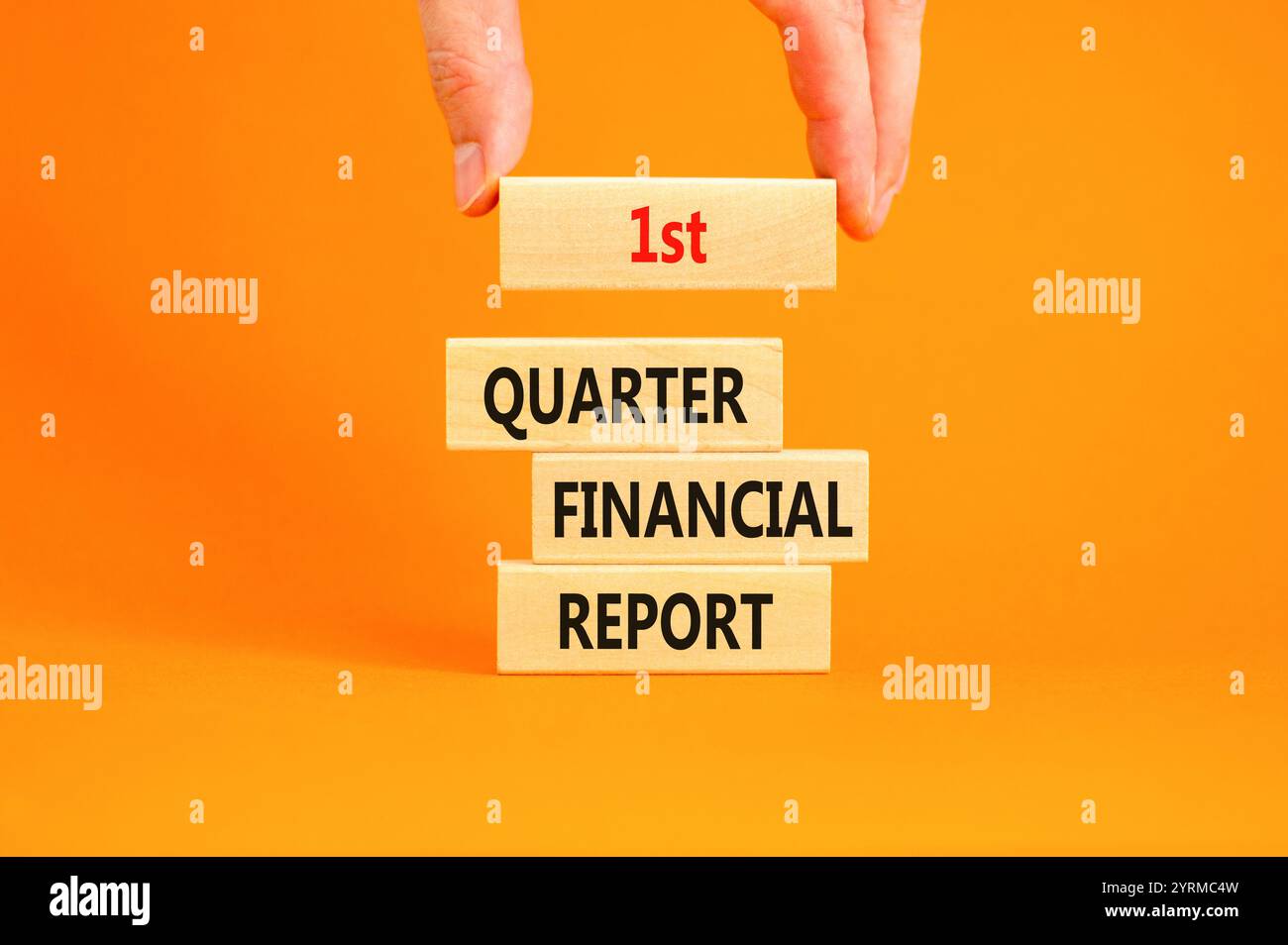 1st quarter financial report symbol. Concept words 1st quarter ...