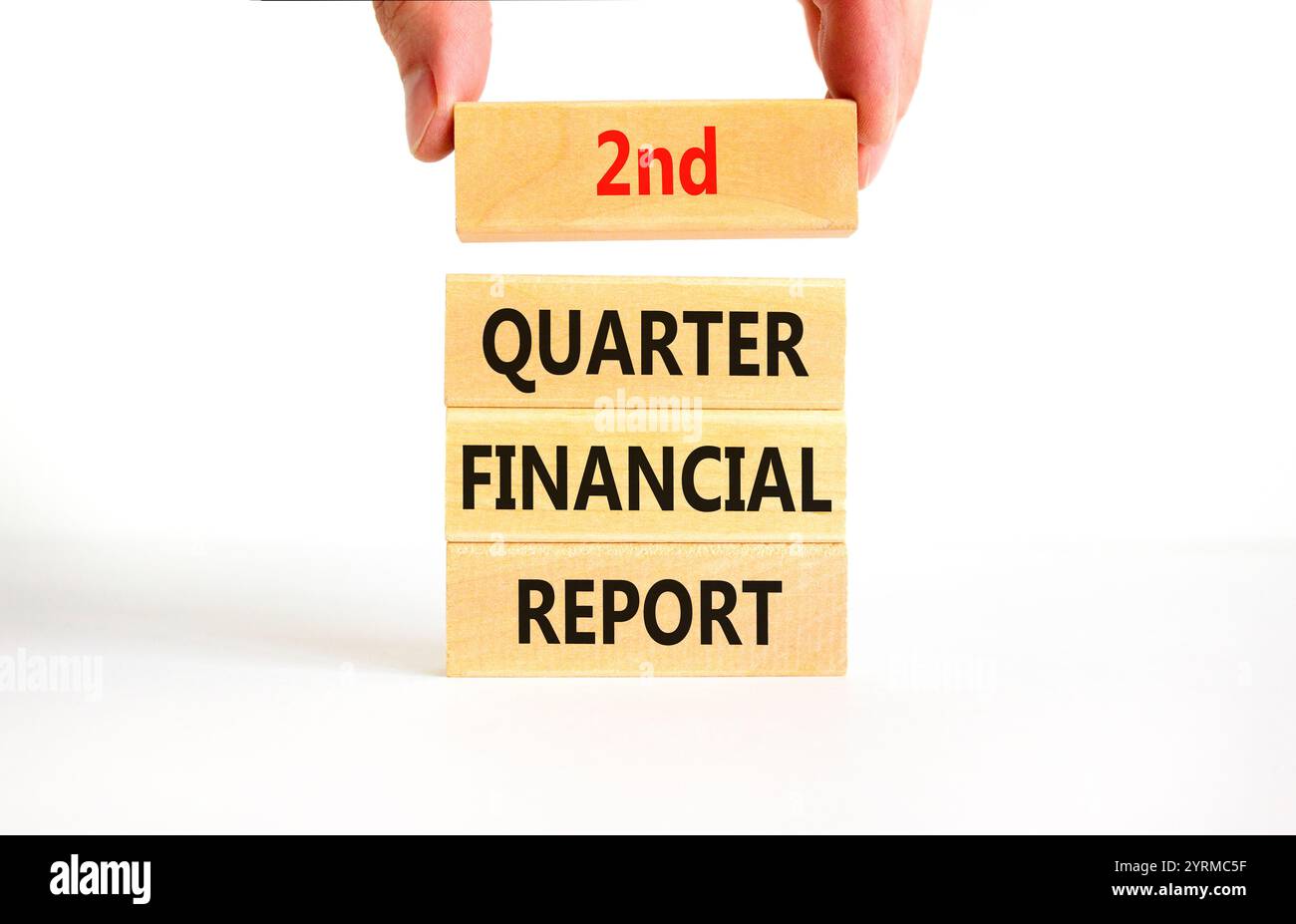 2nd quarter financial report symbol. Concept words 2nd quarter ...