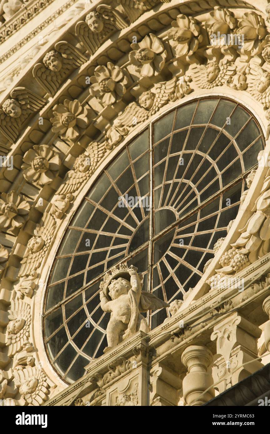 Baroque Window & Cherub of the Santa Croce Church (17th century), Lecce ...