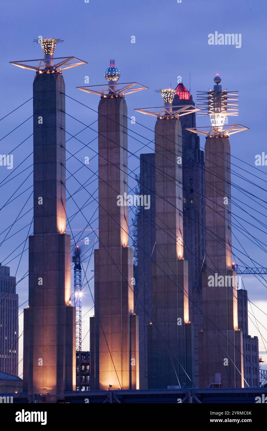 Towers of the Kansas City Convention Center before dawn, Kansas City ...