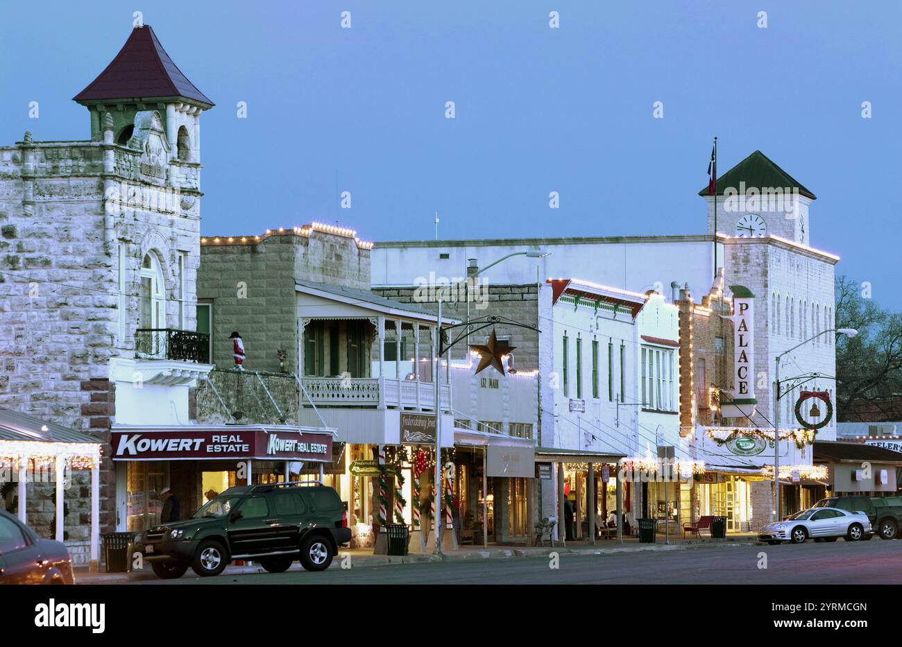 Main Street. Fredericksburg. Hill Country. Texas, USA Stock Photo - Alamy