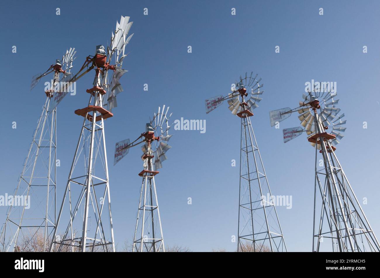 Historic Windmills. American Wind Power Center. Lubbock. Texas, USA ...