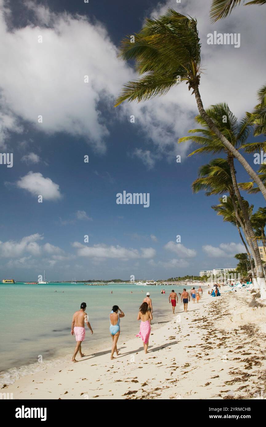 High Rise Resort Area. Palm Beach. Aruba. Dutch Caribbean Stock Photo ...