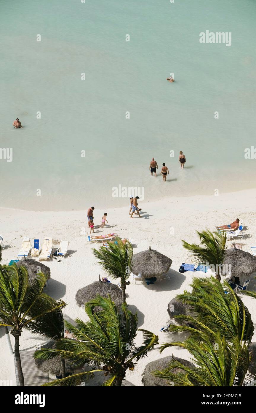 High Rise Resort Area. Palm Beach from Wyndham Hotel. Aruba. Dutch ...