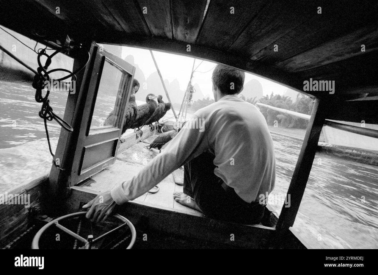 Single boat one sail Black and White Stock Photos & Images - Alamy