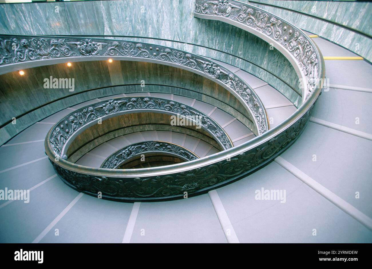 Spiral stairs at Vatican Museum, by Donato Bramante. Vatican City. Rome ...