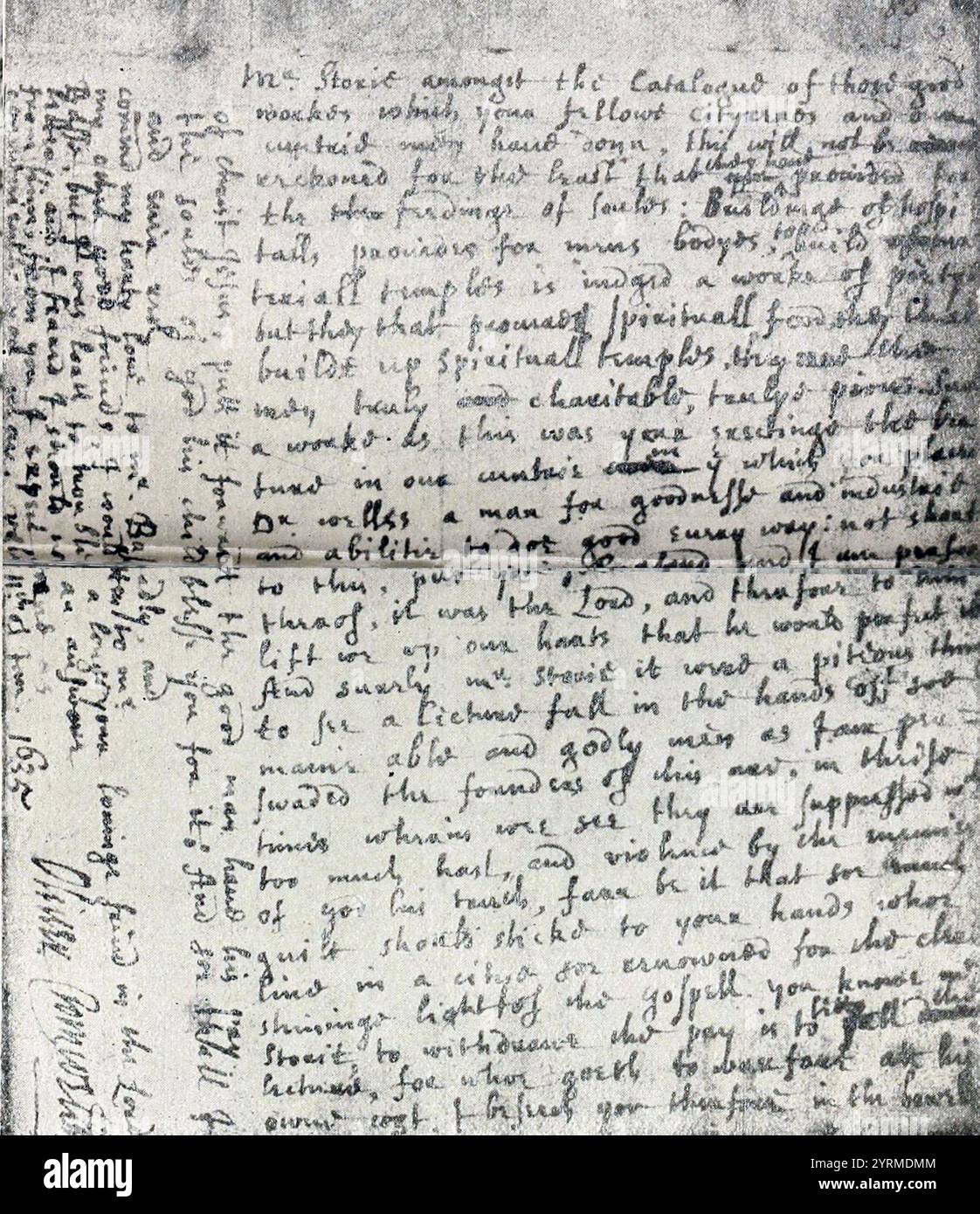 letter written in 1635, by Oliver Cromwell, Lord Protector of England ...