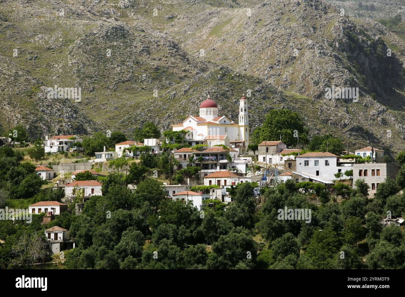 Town view. Lakki. Hania Province. Crete, Greece Stock Photo - Alamy