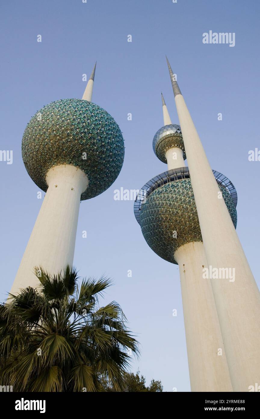 KUWAIT-Kuwait City: Kuwait Towers (b.1979) - Symbol of Kuwait - Dusk ...