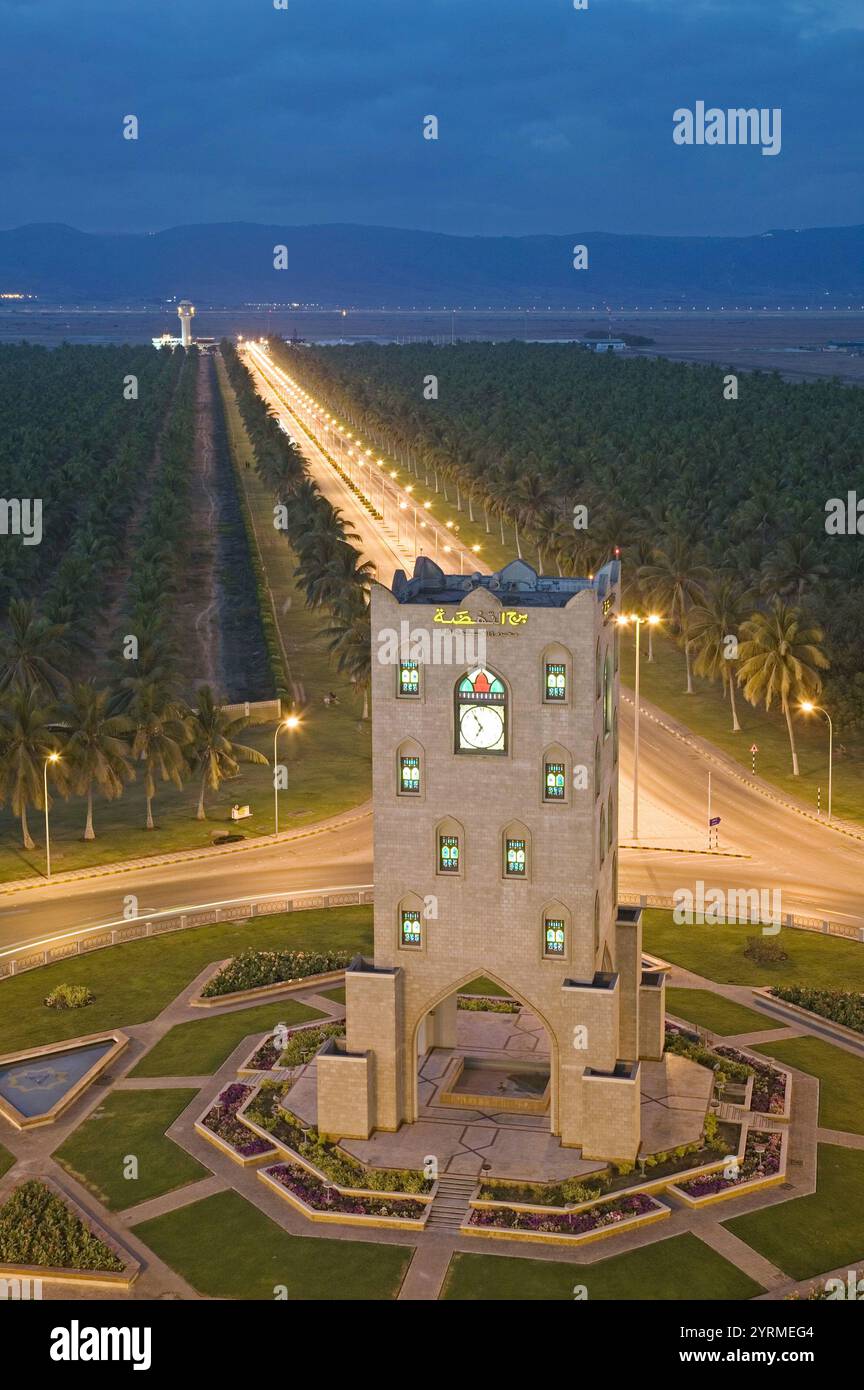 OMAN-Dhofar Region-Salalah: Salalah Clocktower / Evening Stock Photo ...