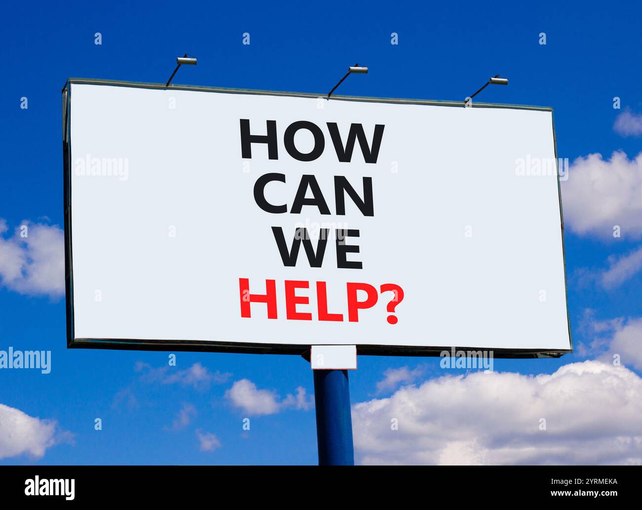 How can we help symbol. Concept words How can we help on beautiful big ...