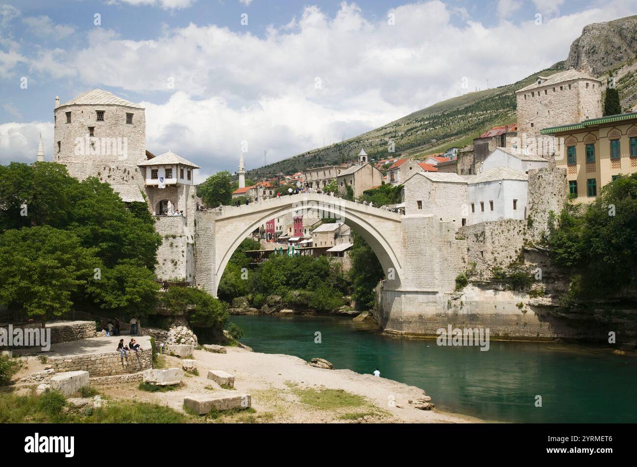 Bosnia-hercegovina. Mostar, old bridge (reconstructed). Stari Most ...