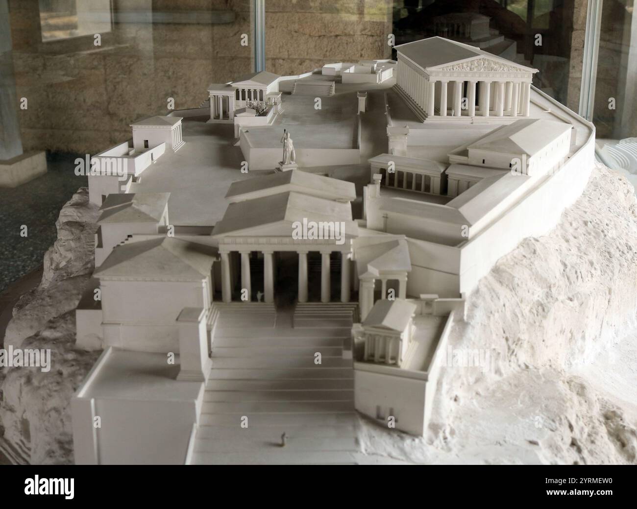 reconstruction of the Parthenon on the Acropolis in central Athens, the ...