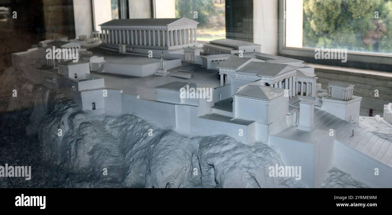 reconstruction of the Parthenon on the Acropolis in central Athens, the ...