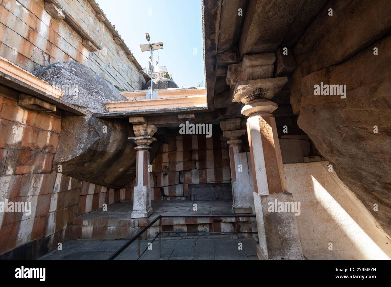 The grandeur of Shravanabelagolas ancient temple, showcasing stone ...