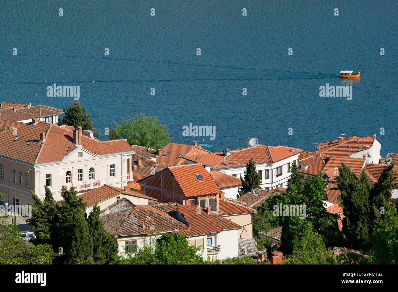 Macedonia. Ohrid. Buildings of Ohrid Old Town Stock Photo - Alamy