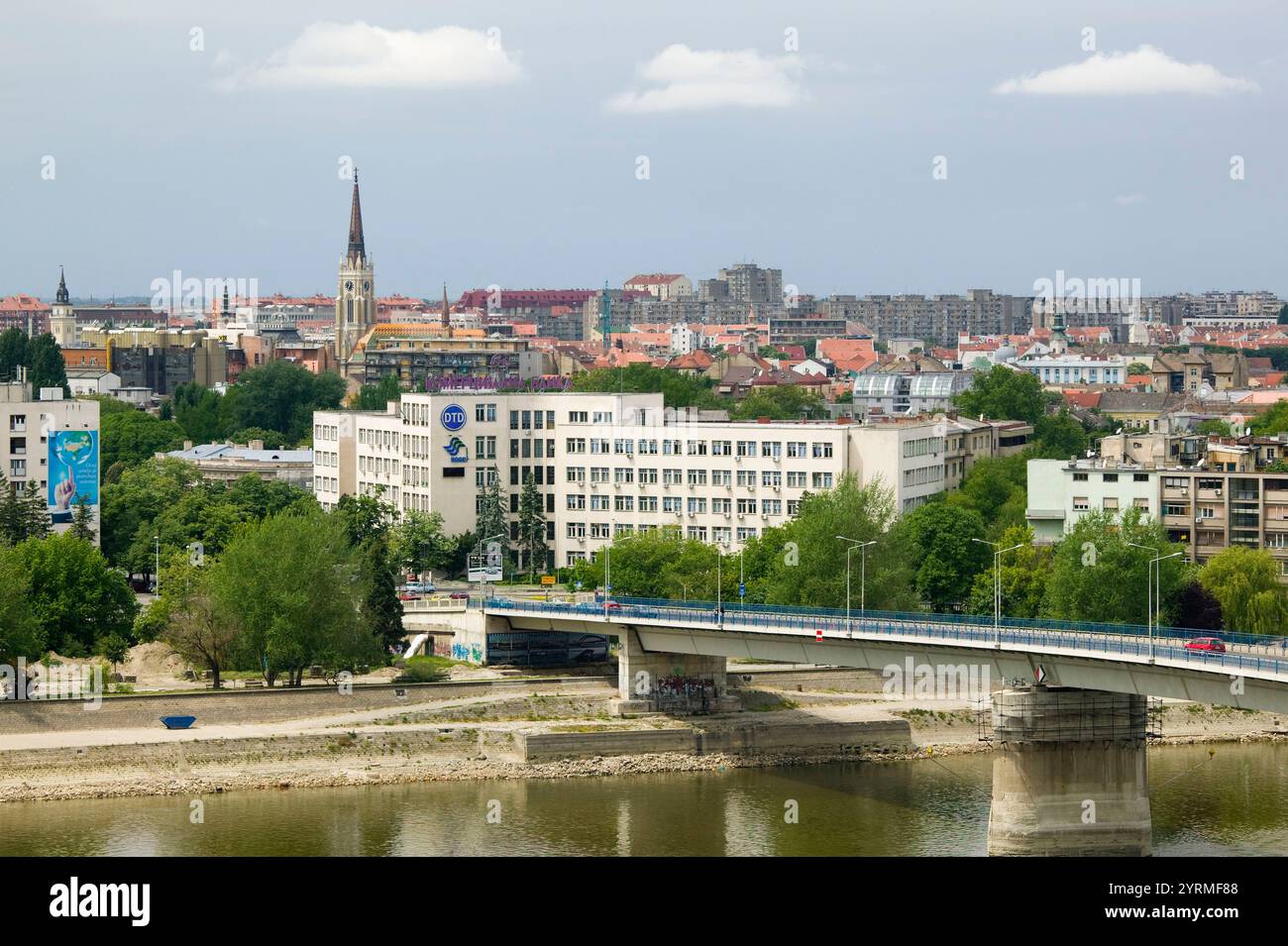 Serbia. Vojvodina Region-Novi Sad. Town View along Danube River Stock ...