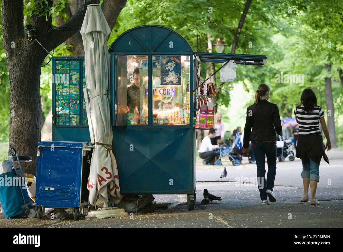 Serbia. Belgrade. Kalemegdan Citadel. Customers at Popcorn Stand Stock ...
