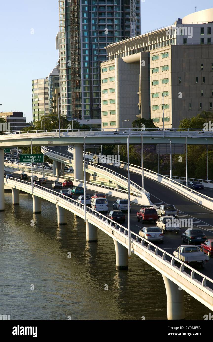 AUSTRALIA - Queensland - Brisbane: Rush Hour Traffic along the ...