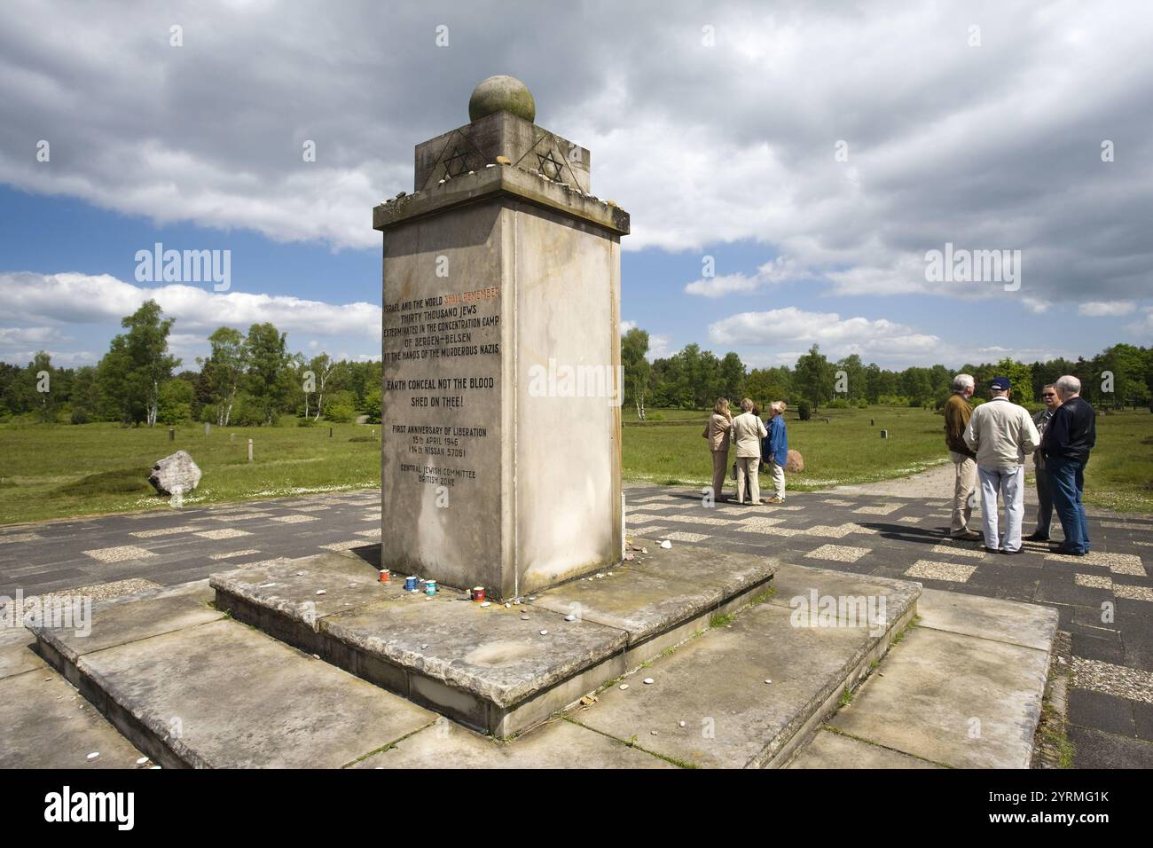Germany, Niedersachsen, Bergen-Belsen WW2 concentration camp memorial ...