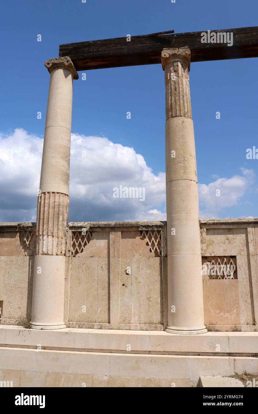 The stoa of Abaton or Enkoimeterion at the Sanctuary of Asclepius in ...