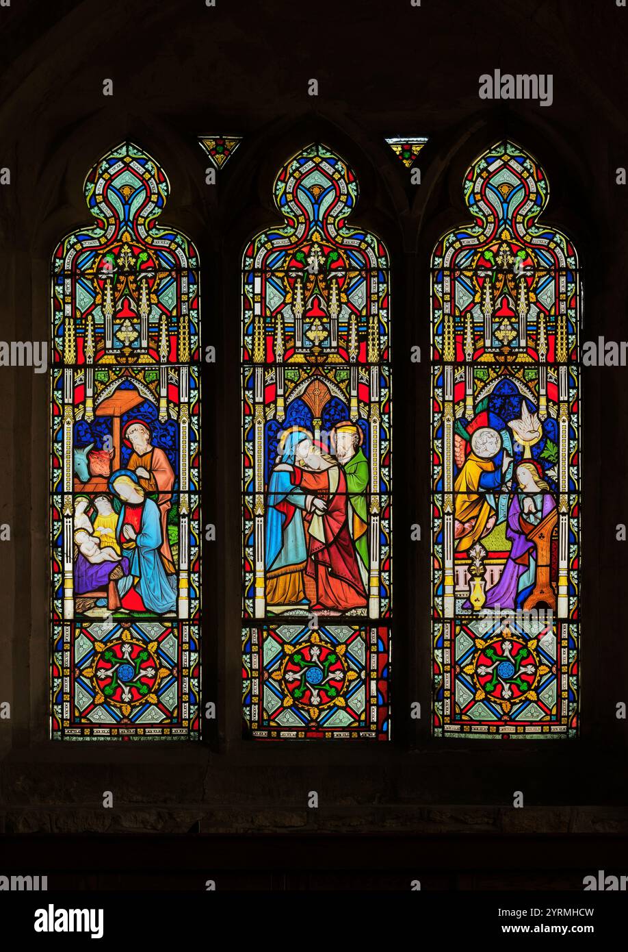 The annunciation, the visitation and the nativity, a window in the ...