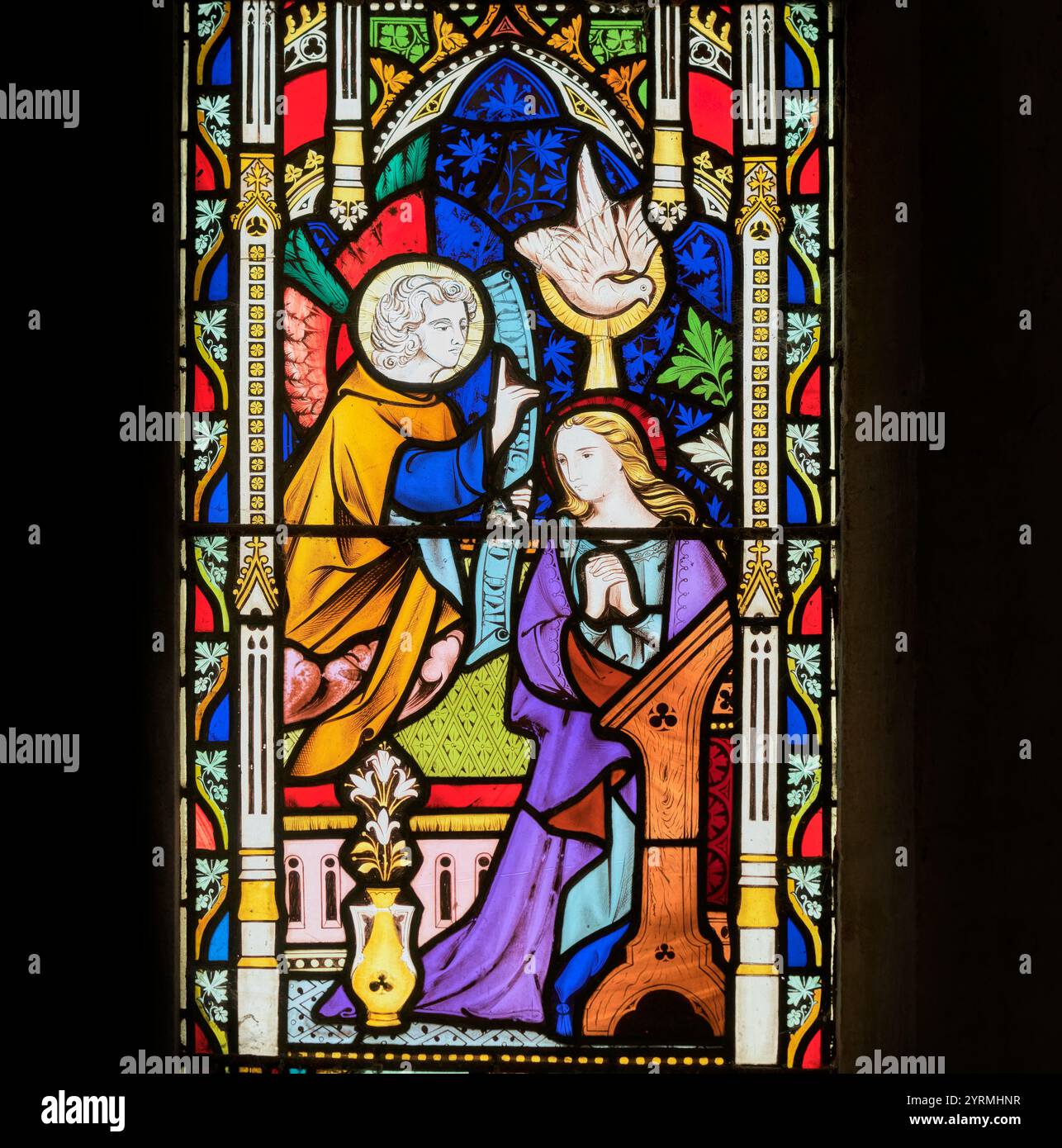 Angel Gabriel tells Mary she is to conceive by the power of the Holy ...