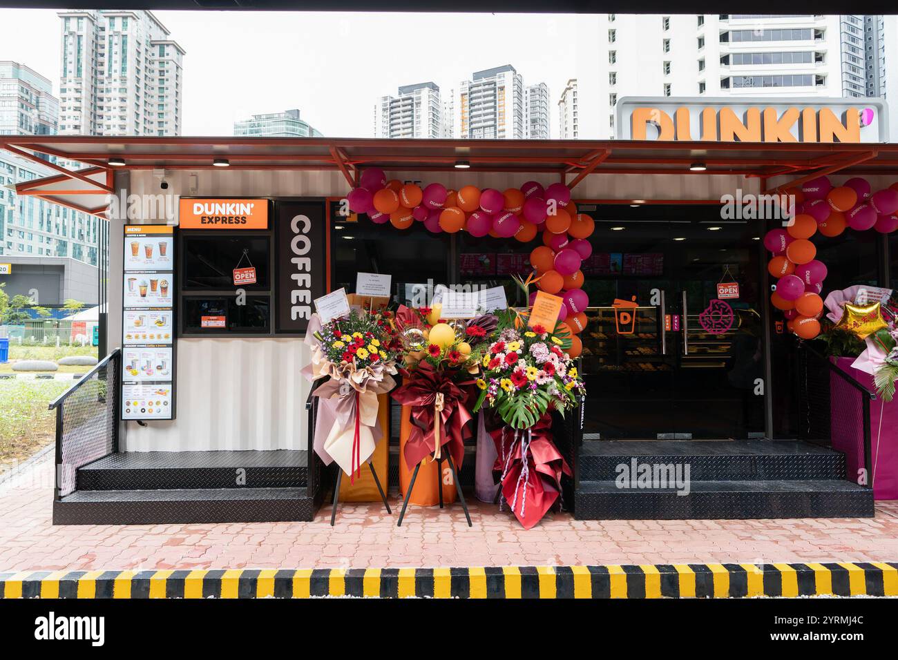 KUALA LUMPUR, MALAYSIA - DECEMBER 01, 2023: street level view of the ...