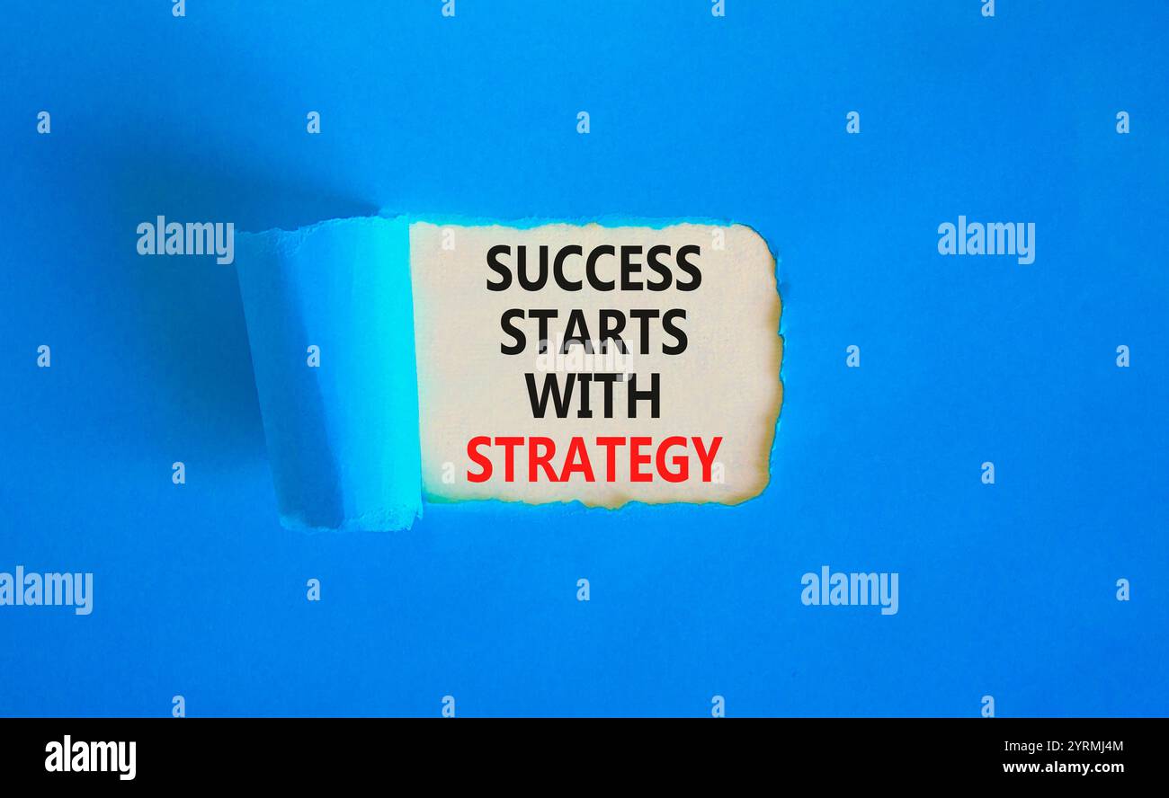Success starts with strategy symbol. Concept words Success starts with ...