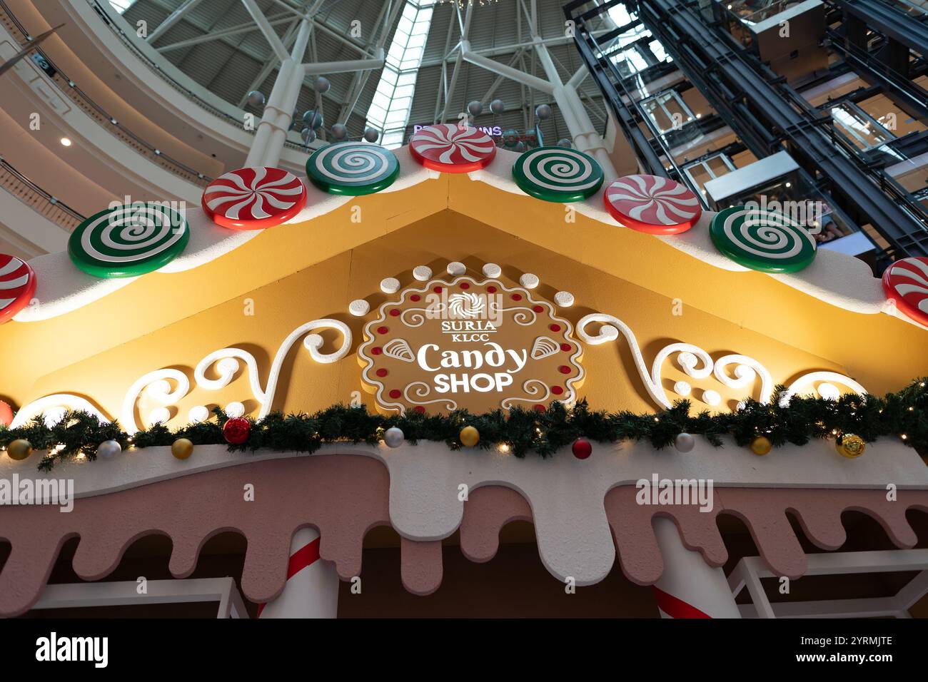 KUALA LUMPUR, MALAYSIA - DECEMBER 01, 2023: Christmas decorations in ...