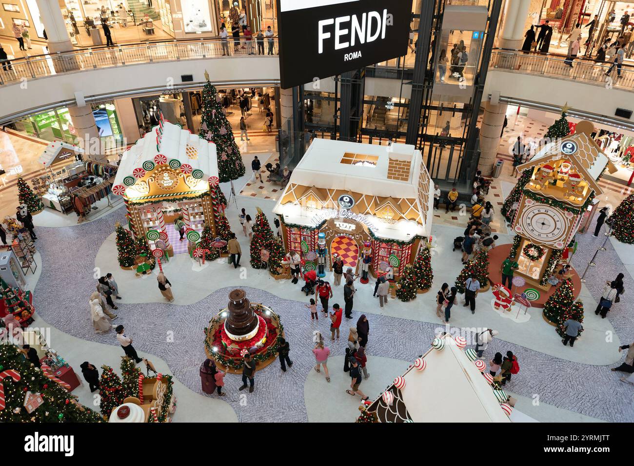 KUALA LUMPUR, MALAYSIA - DECEMBER 01, 2023: Christmas decorations in ...