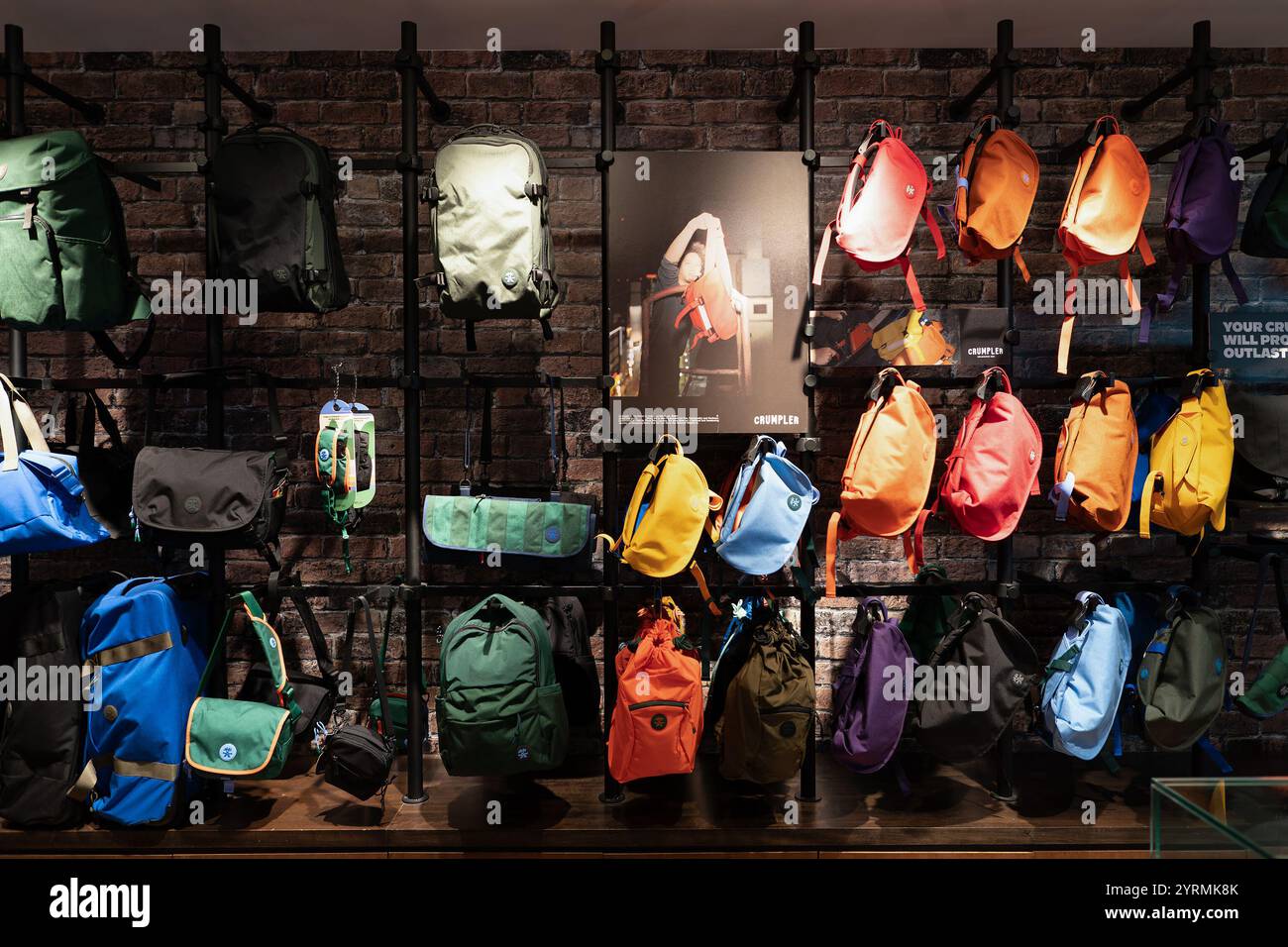KUALA LUMPUR, MALAYSIA - DECEMBER 01, 2023: bags on display at Crumpler ...