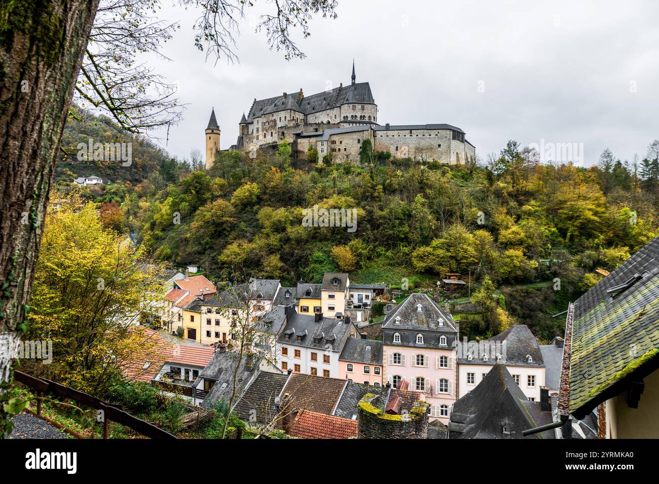 The famous Castle of Vianden in Luxembuorg Stock Photo - Alamy