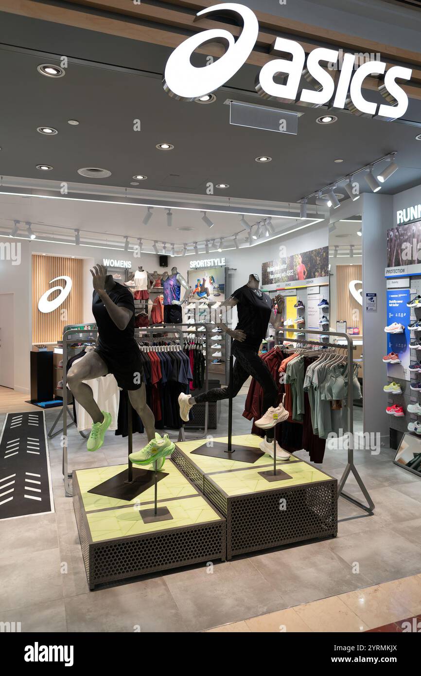 KUALA LUMPUR, MALAYSIA - DECEMBER 01, 2023: ASICS store in Suria KLCC ...