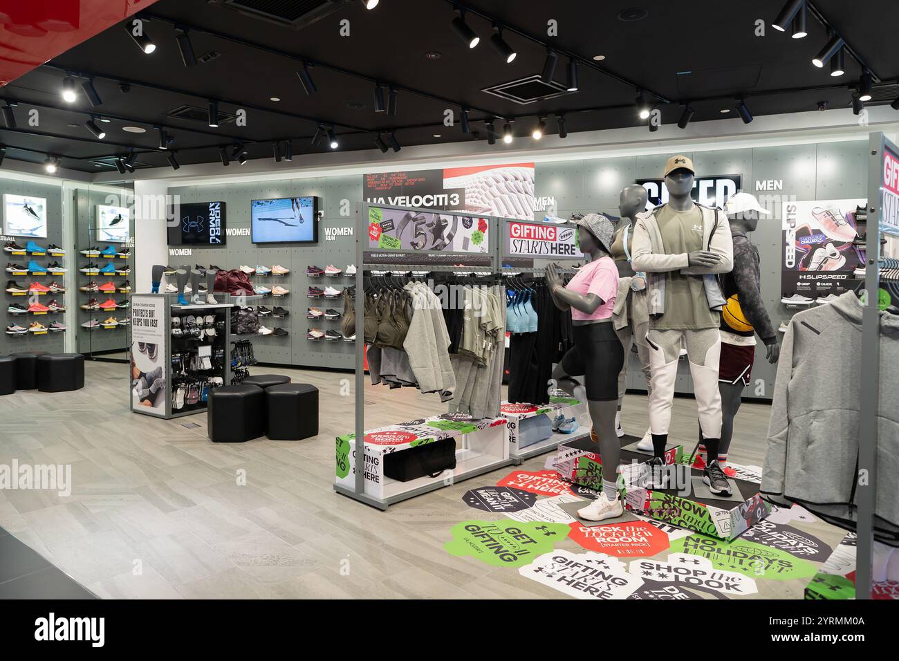 KUALA LUMPUR, MALAYSIA - DECEMBER 01, 2023: goods on display at Under ...