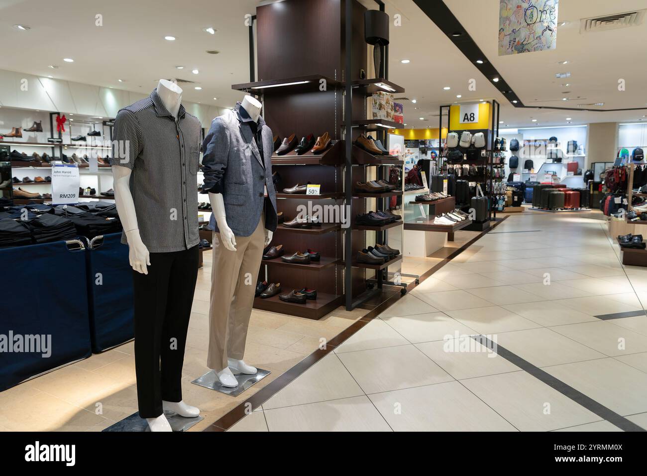 KUALA LUMPUR, MALAYSIA - DECEMBER 01, 2023: apparel on display at the ...