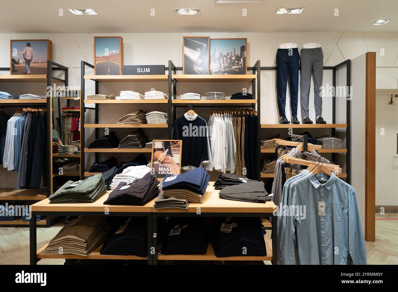 KUALA LUMPUR, MALAYSIA - DECEMBER 01, 2023: Dockers apparel on display ...