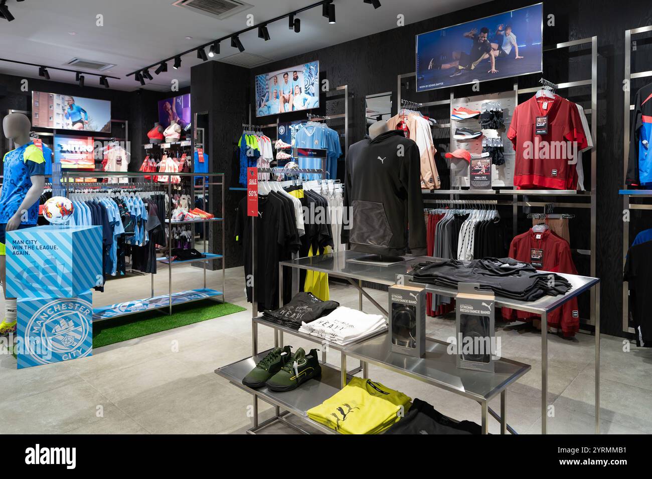 KUALA LUMPUR, MALAYSIA - DECEMBER 01, 2023: interior shot of Puma store ...