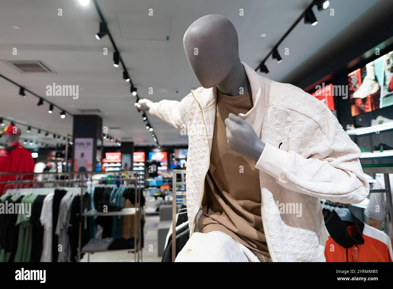 KUALA LUMPUR, MALAYSIA - DECEMBER 01, 2023: dressed mannequin on ...