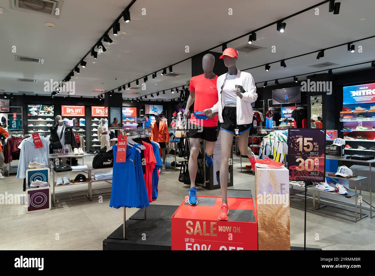 KUALA LUMPUR, MALAYSIA - DECEMBER 01, 2023: interior shot of Puma store ...