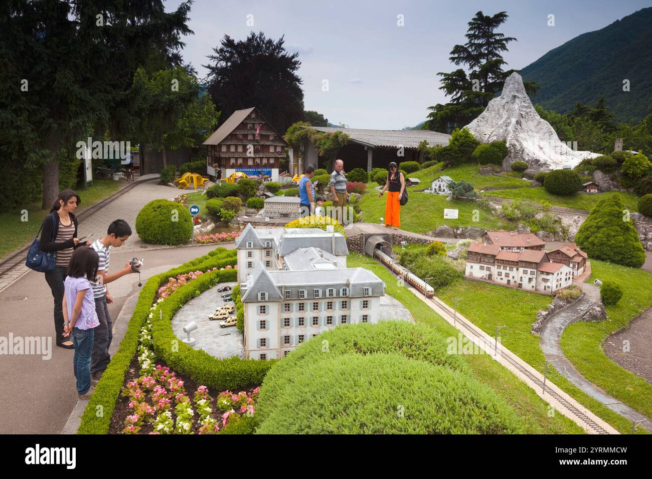 Switzerland, Ticino, Lake Lugano, Melide, Swissminiatur, Miniature ...
