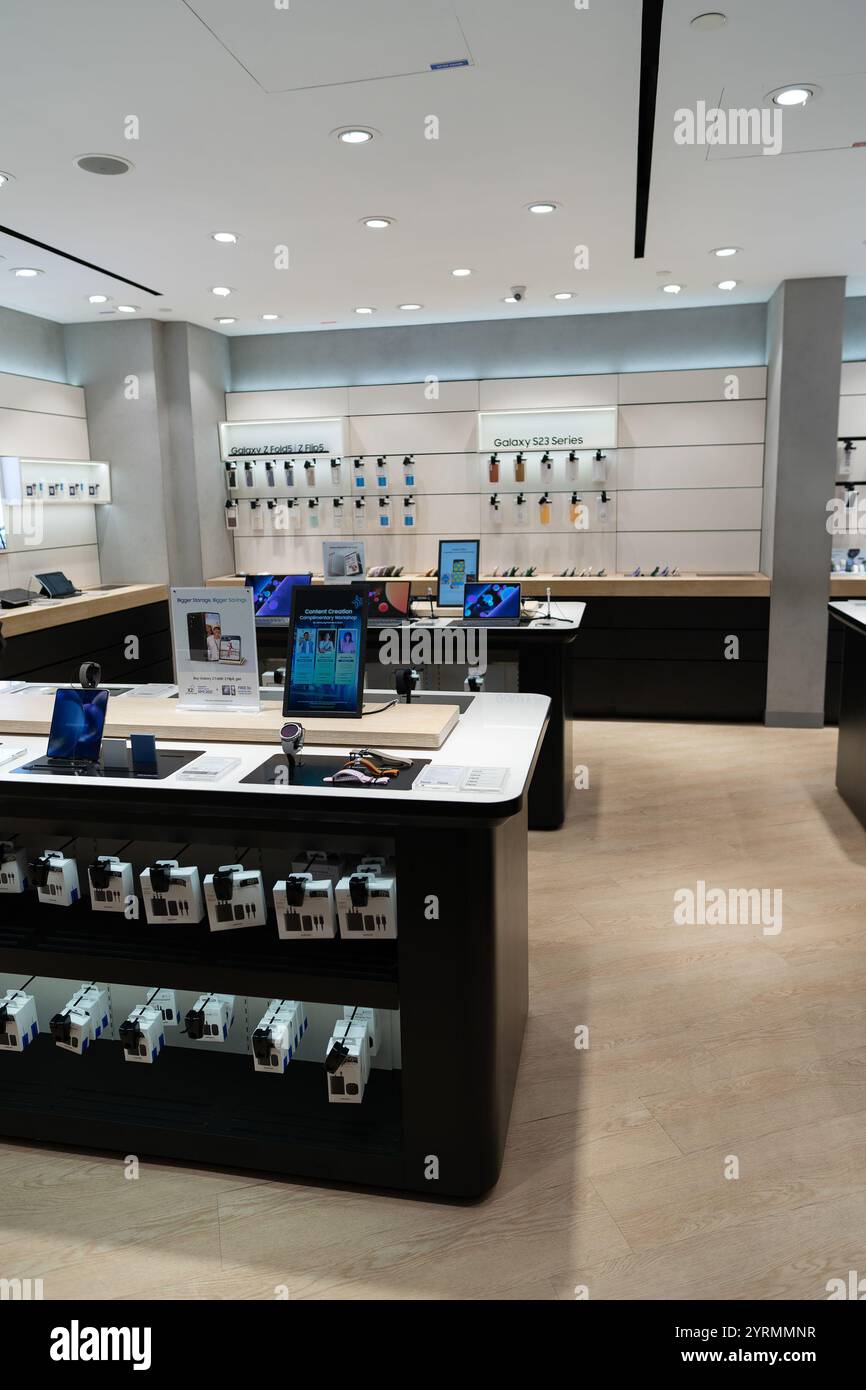 KUALA LUMPUR, MALAYSIA - DECEMBER 01, 2023: gadgets on display at the ...