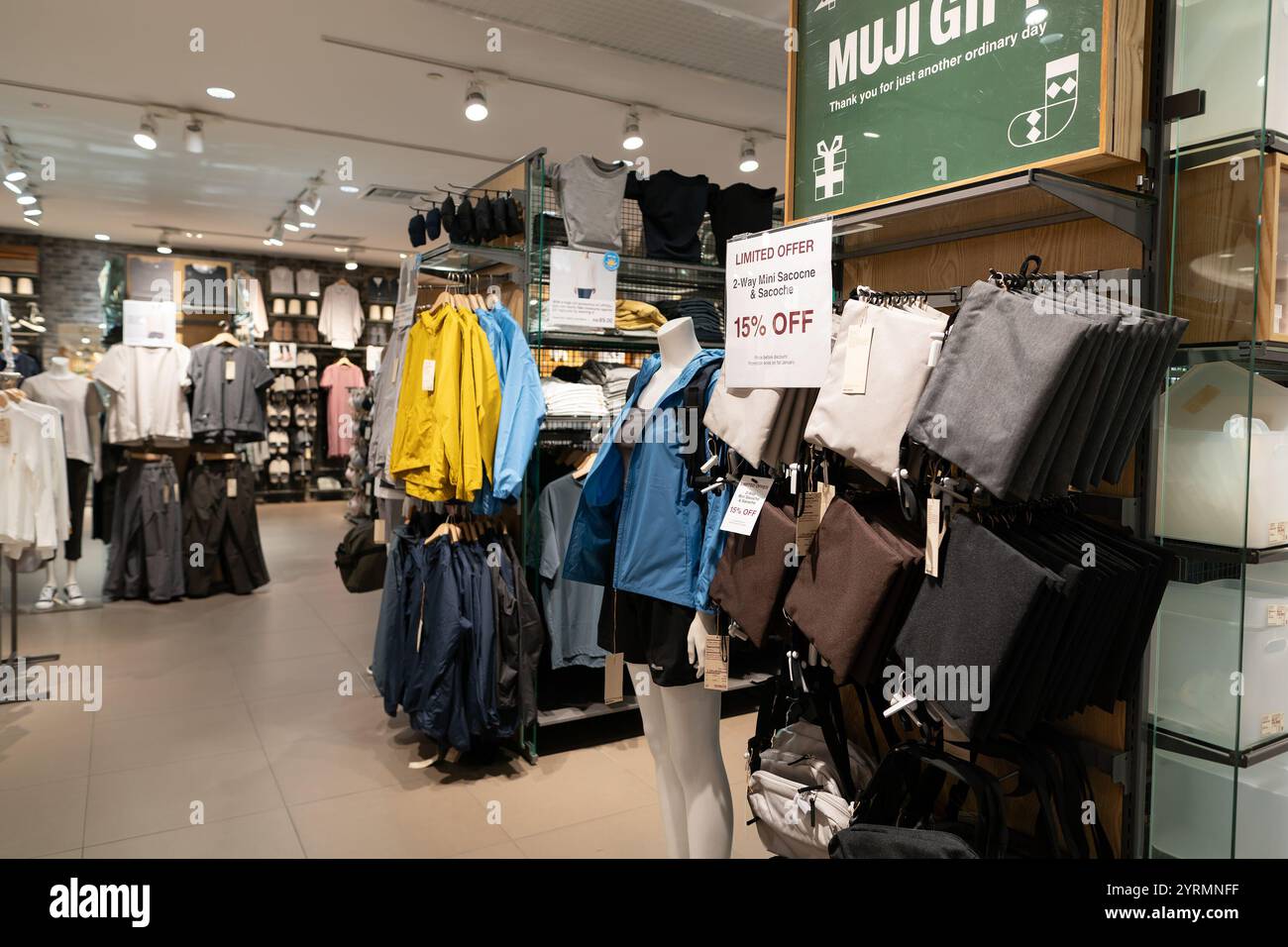 KUALA LUMPUR, MALAYSIA - DECEMBER 01, 2023: inside Muji store in Suria ...