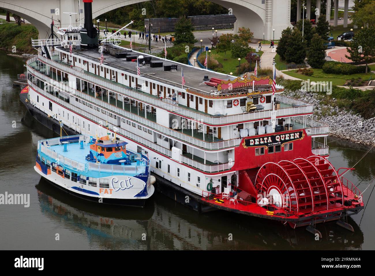 USA, Tennessee, Chattanooga, Delta Queen riverboat, Tennessee River ...